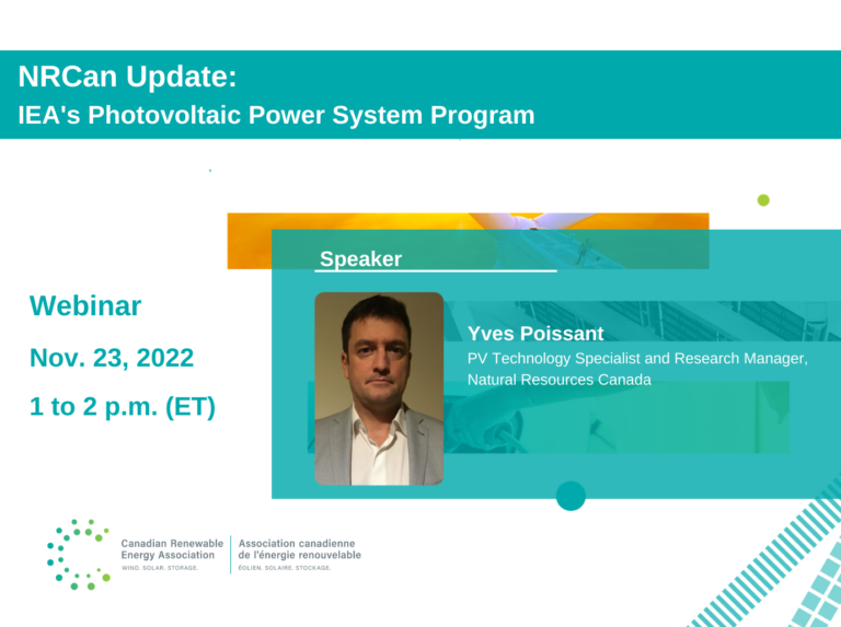 Webinar-NRCan Update: IEA's Photovoltaic Power System Program ...